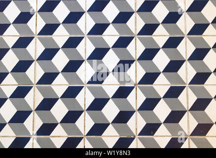 The floor of retro tiles. Repeating geometric patterns of dice on the ...