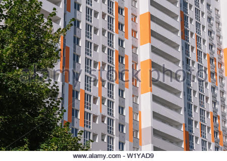 Residential-high-rise facade detail high-rise buildings facade Stock ...