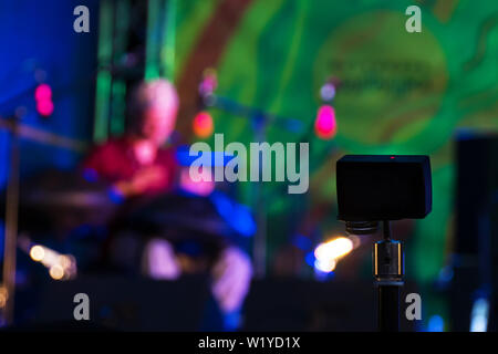 Action camera recording open air concert Stock Photo - Alamy