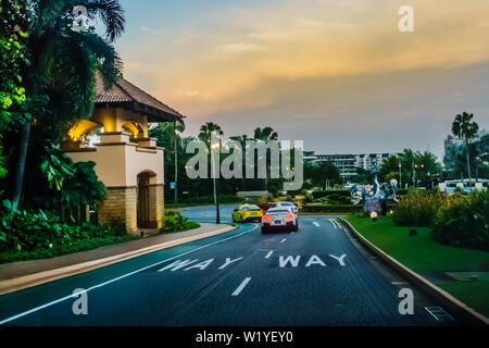 Singapore - Jun 30, 2019: Drive to Sentosa to Singapore’s biggest ...