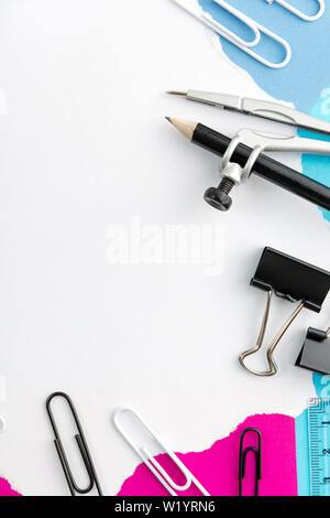 office style composition with stationary objects Stock Photo - Alamy