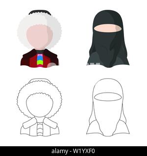 Vector illustration of imitator and resident symbol. Collection of ...