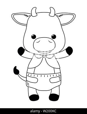 Baby bull cartoon design, Baby shower invitation party card and ...