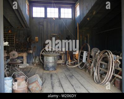 Old blacksmith shop, Wild West open-air museum, Nevada City Museum ...