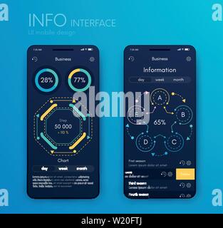 Vector graphics infographics with five options. Template for creating ...