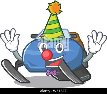 Juggling snowmobile near the snow mascot statue Stock Vector Image ...