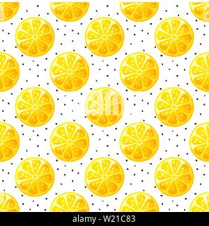 Vector illustration of juicy lemons, slices and whole bright yellow ...