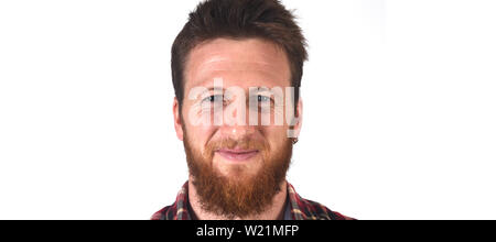 close up of a portrait of mam on white Stock Photo - Alamy