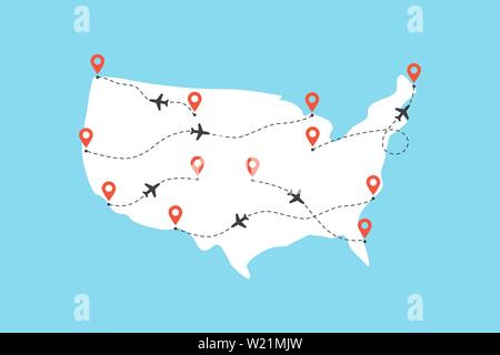 Flight route map on airplane, Global Stock Photo: 88932736 - Alamy
