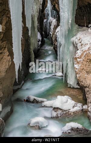 Partnach gorge in winter, Bavaria Germany Stock Photo - Alamy