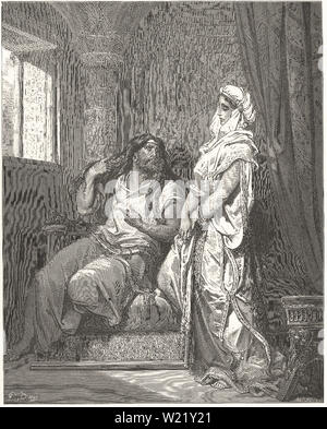 . Engraving of Samson and Delilah by Gustave Dore ca. 1860 . 1860 ...