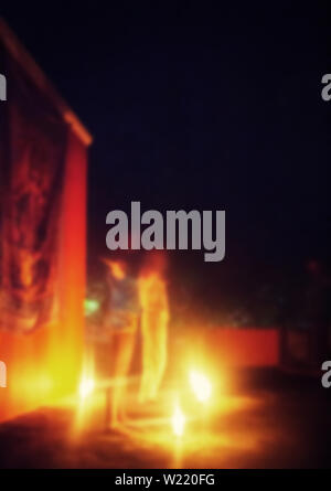 mystical sacred action in the style of yoga Stock Photo - Alamy