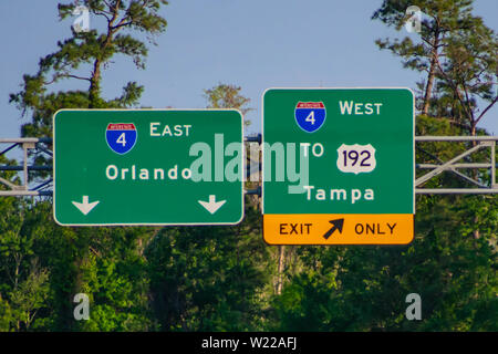 Road Sign for Interstate 4, International Drive, Orlando, Florida Stock ...