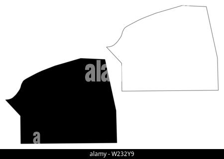 Bakool region (Federal Republic of Somalia, Horn of Africa) map vector ...