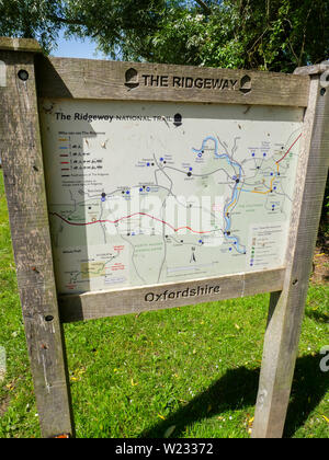 The Ridgeway Sign with Map and Information, South Stoke, Oxfordshire ...
