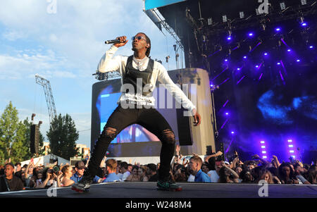 Offset from Migos performs on stage on Day 1 of Wireless Festival held ...