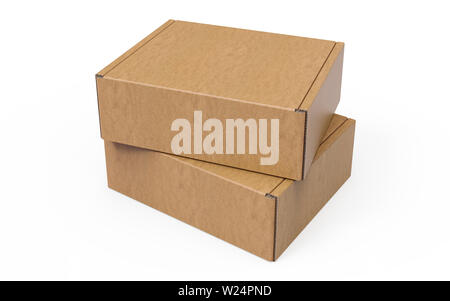 3D rendering of cardboard boxes. Other dimensions, angles or ...