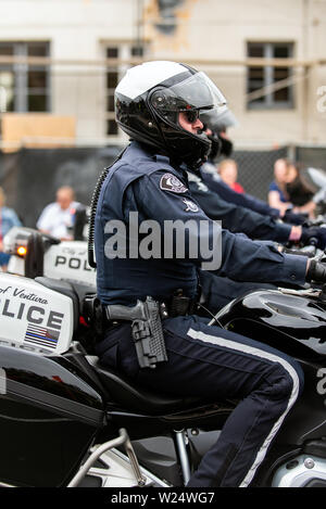 Police officers on motorcycles parade at Turkish 30 August Victory day ...