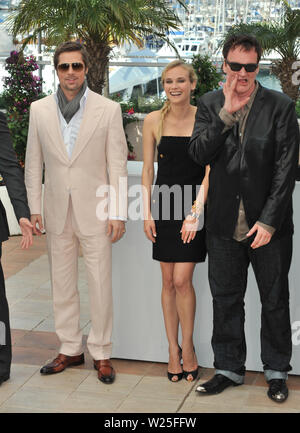 Diane Kruger (left) and Brad Pitt (right) at the Palais de Festival during the 62nd Cannes Film ...