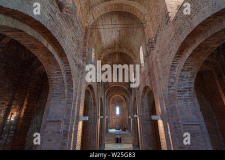 Interior of the church of Sant Vicenç of Cardona, located in the center ...