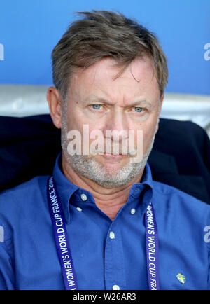Sweden head coach Peter Gerhardsson during a press conference at ...