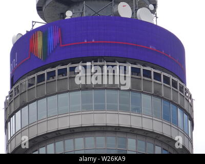 BT Tower celebrates London Pride 2019, London, UK Stock Photo - Alamy