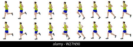 Man Run cycle animation sequence, loop animtion sprite sheet vector Stock Vector Image & Art - Alamy