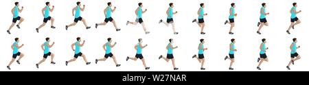 Man Run cycle animation sequence, loop animtion sprite sheet vector Stock Vector Image & Art - Alamy