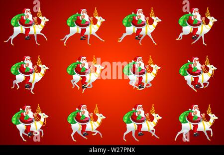 Reindeer run cycle animation sequence, loop animation sprites Stock ...