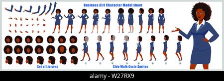 Businesswoman Character Walk cycle Animation Sequence, loop animation sprite sheet Stock Vector ...