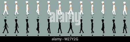 Businessman walk cycle animation sequense vector, loop animation sprite sheet Stock Vector Image ...