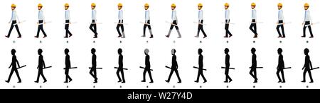 walk cycle animation sequense vector, loop animation sprite sheet Stock Vector Image & Art - Alamy