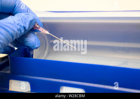 Blood waste container Stock Photo - Alamy