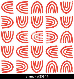 Digital art abstract pattern. Hand drawing modern style art print ...