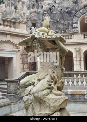 Grotta, an art nouveau style fountain construction in Havlíčkovy sady ...
