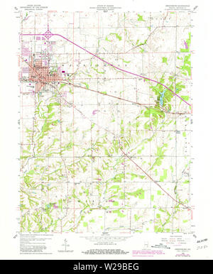 Greensburg, Indiana, map 1958, 1:24000, United States of America by ...