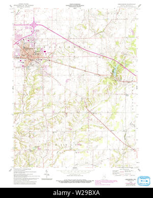 Greensburg, Indiana, map 1958, 1:24000, United States of America by ...