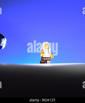 Lego Movie 2 Figures Mrs. Scratchen-Post Stock Photo - Alamy