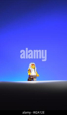 Lego Movie 2 Figures Mrs. Scratchen-Post Stock Photo - Alamy
