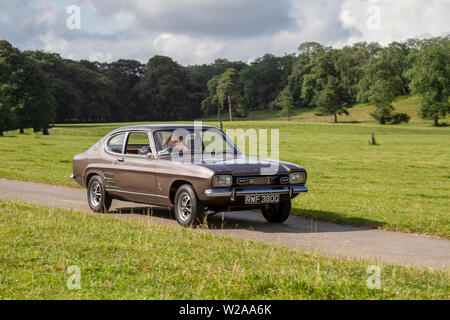 1969 60s sixties bronze Ford Capri en-route to Lytham Hall classic ...