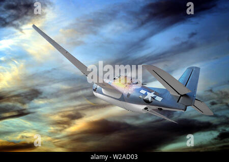 Grumman TBM Avenger flying at an airshow with bomb bay open revealing ...