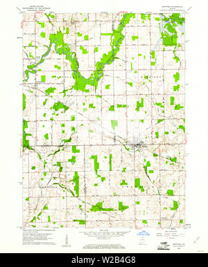 Mentone, Indiana, map 1959, 1:24000, United States of America by ...