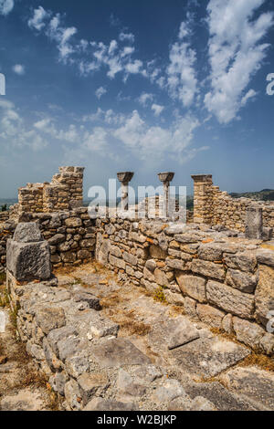 Albania, Ballsh, ruins of the Illyrian city of Byllis, 4th century BC ...