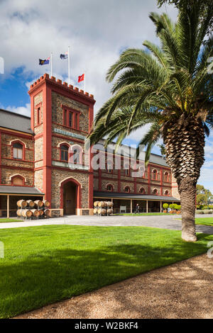 Australia, South Australia, Barossa Valley, Tanunda, elevated vineyard ...