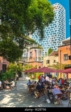 China, Shanghai, French Concession Area, Xintiandi, Outdoor Cafes and ...