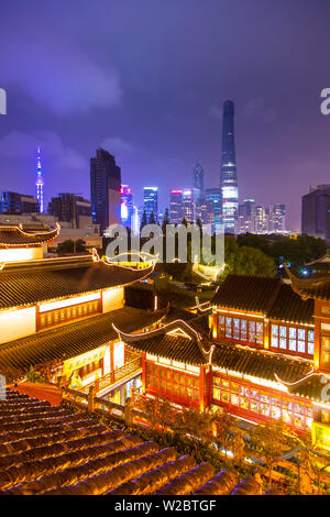 China, Shanghai, Yuyuan Garden, Pearl Shop, Display of Pearl Necklaces ...