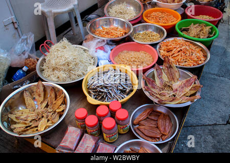 Dried Fish and Seafood Being Sold At A Market In Iloilo City, Panay ...