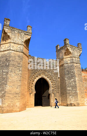 Morocco, Rabat, the necropolis of Chellah, the main gateway Stock Photo ...
