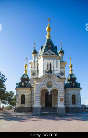 Ukraine, Crimea, Foros, Foros church sitting on top of a cliff ...