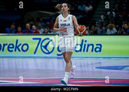Nevena Jovanovic of SRB in action against Lala Palau of ESP Stock Photo ...